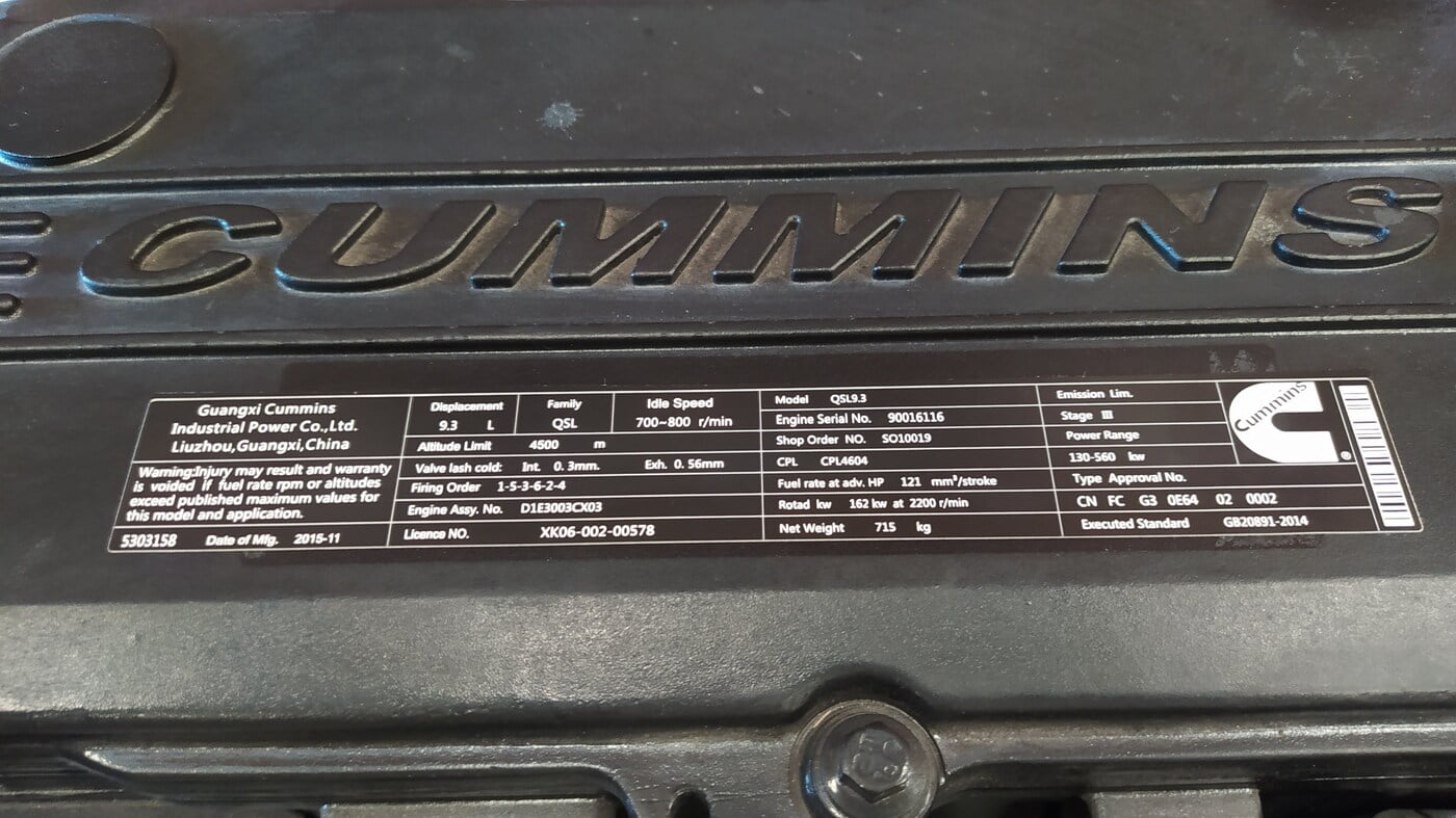 Cummins QSL9.3 complete engine